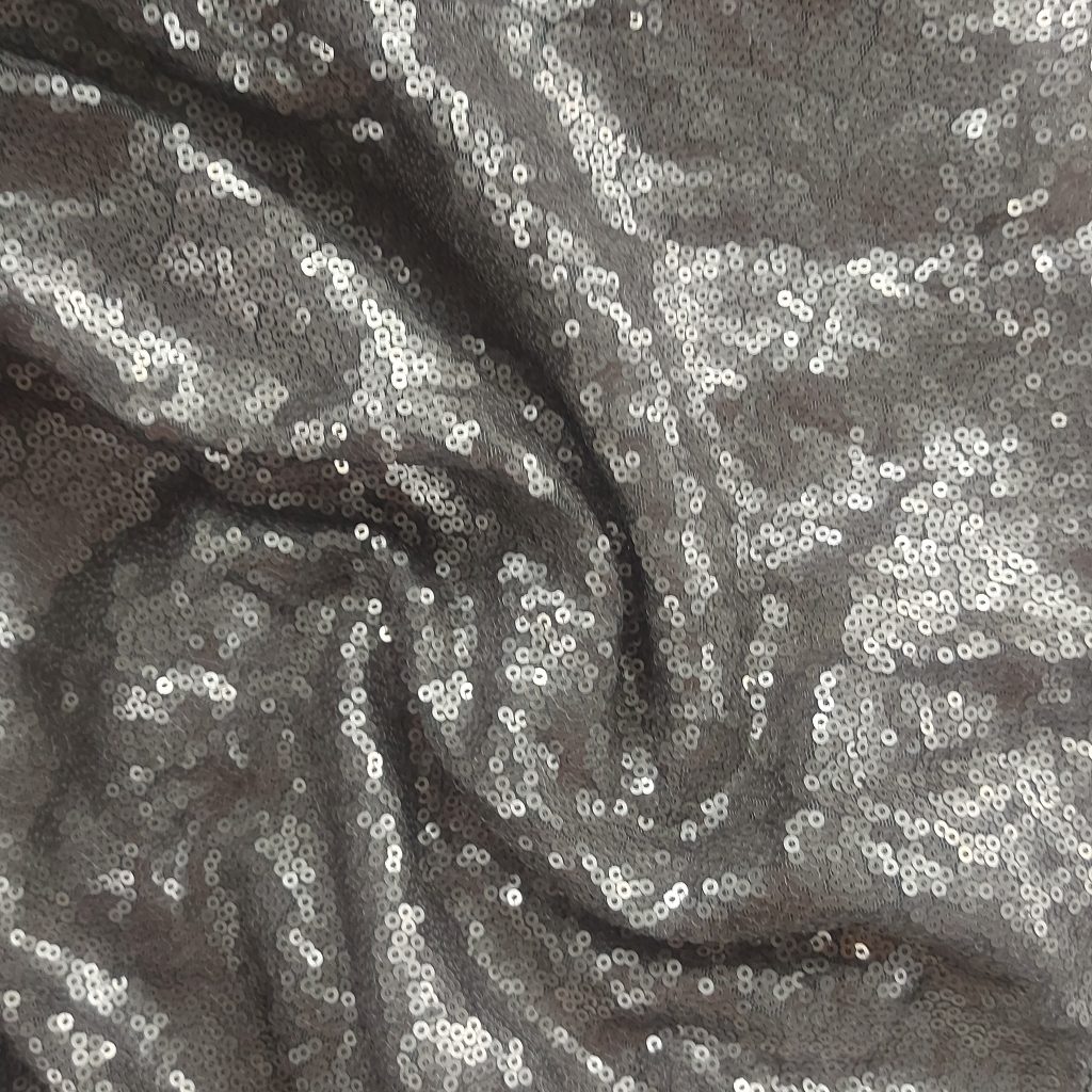 Pewter Sequins Fabric Swatch – The Maiden