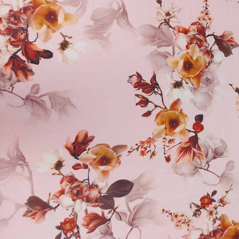 Pink Floral Fabric Swatch – The Maiden